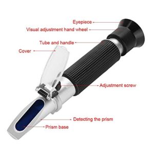 Wort Specific Gravity Refractometer Aluminum Body for Beer Wine Sugar Test