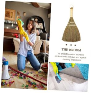 HONMEET 3pcs Kitchen Cleaning Broom Manual Broom Top Hand-Made Broom Dust Removing Broom Household Broom Floor Sweeping Broom Brooms Desk Cleaner Vietnamese Straw Broom Held Toy Miscanthus