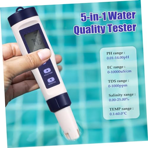 ULTECHNOVO Water Quality Tester Tds Meter Tds Water Tester Ph Meter Drinking Water Tester Pool Salt Tester Handheld Water Tester Salt Water Pool Testing Kit Water Tester for Fish Tank Plastic