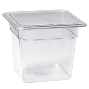 sixth size 6" deep clear polycarbonate food pan, each