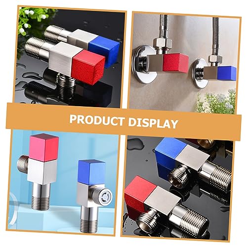 IWOWHERO Toilet Supply Angle Valves Bathroom Accessory Angle Valve for Bidet Toilet Valve Toilet Part Toilet Water Valve Angle Stop Tool Bathroom Supply Angle Valve for Bathroom Metal Red