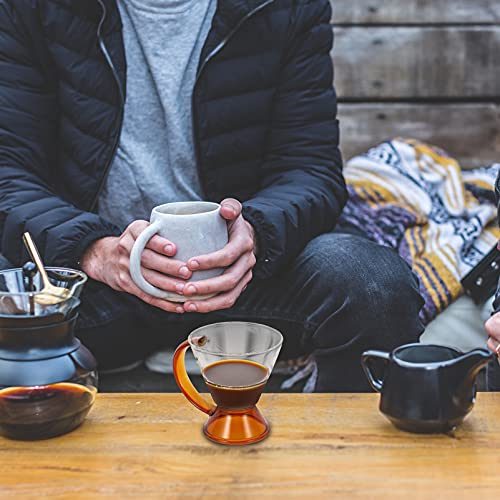 VINTORKY Coffee Pot Clear Tea Kettle Tea Mug Coffee Filter Cup Tea Cup with Lid Coffee Cups with Lids Pitcher with Lid Stainless Coffee Mug Espresso Machine Coffee Concentrate White Glass