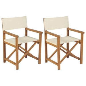 grosery folding director's chairs 2 pcs solid teak wood,teak directors chair set of 2 stylish and durable for indoor and outdoor use outdoor seating, outdoor chairs, patio furniture