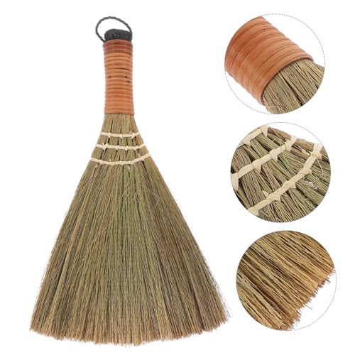 JEWEDECO Household Brooms House Broom Mini Straw Broom Desktop Duster