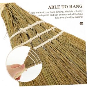 HONMEET 3pcs Kitchen Cleaning Broom Manual Broom Top Hand-Made Broom Dust Removing Broom Household Broom Floor Sweeping Broom Brooms Desk Cleaner Vietnamese Straw Broom Held Toy Miscanthus