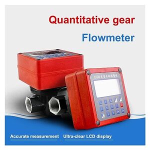 12V24V quantitative Flow Meter Oil flowmeter, Digital Fuel gau Electronic ar Meter 1 inch LCD Display - Long Lasting(12V 24V 1 inch Meter)