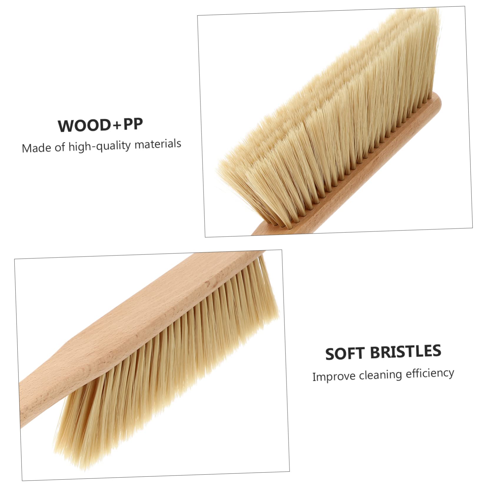 SEWOART 1pc Cleaning Brush Hand Sweeper Brush Bristles Dusting Brush Carpet Broom Drafting Brush Duster Brush Cleaning Broom Brooms Household Cleaning Bed Broom Soft Brush Home Khaki Wood