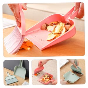 Amosfun 2 Set Mini Dustpan Mini Cleaning Brush Mini Cleaning Broom Small Hand Broom Hand Broom and Tiny Cleanning Whisk Broom Desk Cleaner Portapotty Mini Desktop Tiny Cleaning Broom Pp