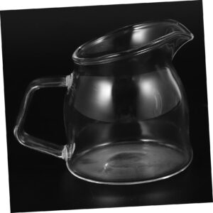 NAMOARLY Milk Cup Clear Mugs Coffee Kettle Coffee Can Coffee Pitcher Cups Coffee Mugs Sauce Containers Coffee Pod Maker Creamer Coffee Hutch Water Cup Milk Pourer Tea Mug Glass Transparent