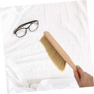 SEWOART 1pc Cleaning Brush Hand Sweeper Brush Bristles Dusting Brush Carpet Broom Drafting Brush Duster Brush Cleaning Broom Brooms Household Cleaning Bed Broom Soft Brush Home Khaki Wood