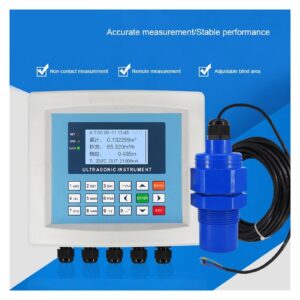 Integrated Open Channel Ultrasonic Flow Meter, Flume Farmland Irrigation Sewage Flow Meter 4-20mA with 10m Cable - Long Lasting(with Micro Printer)