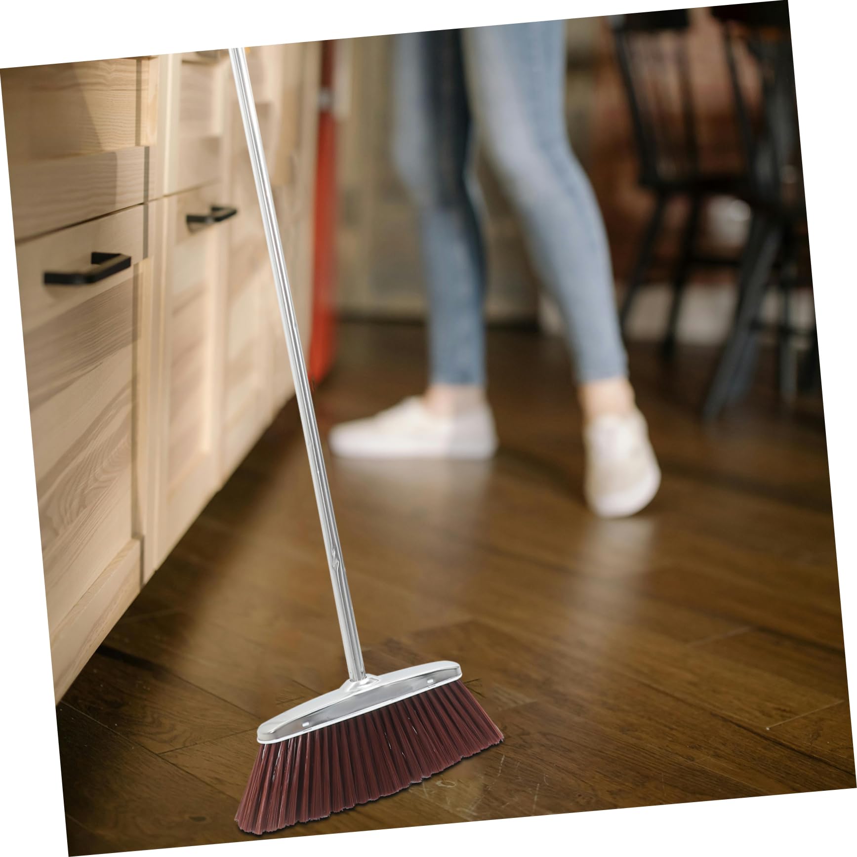 HONMEET Cleaning Broom Cleaning Supply Outdoor Broom Lawn Sweeper Broom Indoor Ladlebroom Floor Sweeper Broom Home Cleaning Equipment Thick Broom Sweeping Tool Brooms Pet Stainless Steel