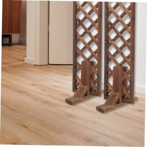 SEWOART Solid Wood Screen Base Fences Thickened Divider Base Screen Divider Feet Room Dividers Stand Wear-Resistant Divider Bracket Room Screen Clips Room Divider Stand Fence Base Wooden