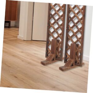 Mikinona Solid Wood Screen Base Fences Room Divider Clamps Thickened Divider Stand Room Privacy Screen Clips Divider Fence Base Room Screen Clips Folding Room Divider Stand Wooden