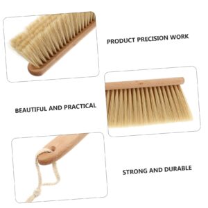 SEWOART 1pc Cleaning Brush Hand Sweeper Brush Bristles Dusting Brush Carpet Broom Drafting Brush Duster Brush Cleaning Broom Brooms Household Cleaning Bed Broom Soft Brush Home Khaki Wood