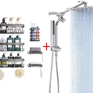 Veken SHOWER CADDY&RAIN SHOWER HEADS WITH HANDHELD SPRAY COMBO