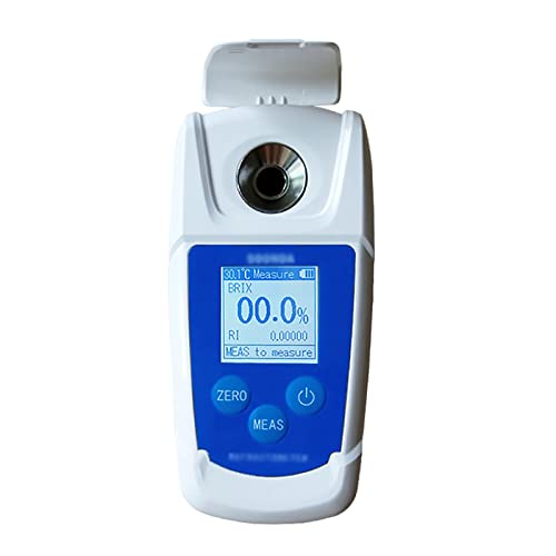 Pocket Refractometer, High Accuracy Portable Refractive Index Tester, 0-55% Measurement Range, 10-40℃ Temperature Compensation, 0.1% Resolution and 0.2% Brix Accuracy, for Measuring Sugar Content