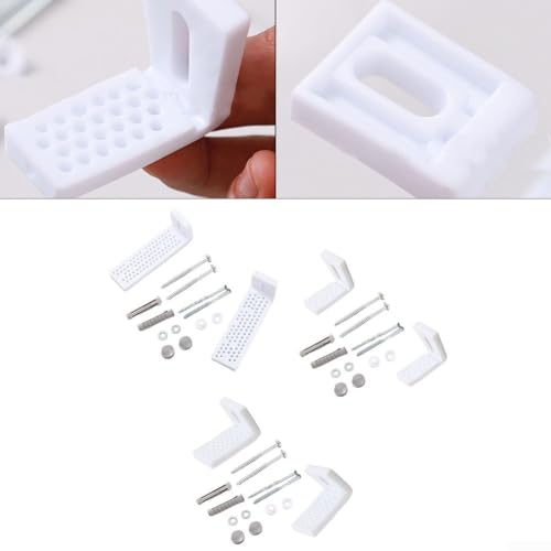 Toilet Bidet L-shaped Foot Mounting Bolts Set Toilet Pan Fix To Floor Kit Repair Fixings Fitting Closestool Anchor Accessories(S)