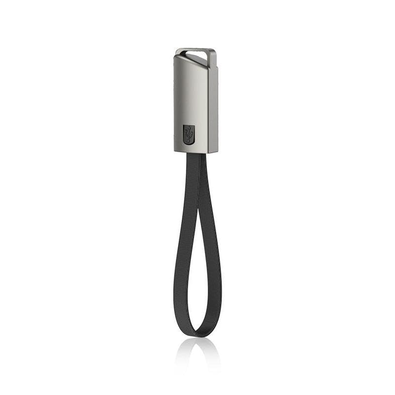 BoxWave Cable Compatible with Minor Decliner Smart Countertop ID Scanner (10 in) - USB Type-C Keychain Charger, Key Ring USB Type-C to Type-A 8 in USB Cable - Jet Black