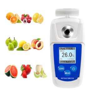 lhqya 32% sugar refractometer hydrometer, pocket refractometer, 10-40℃ ambient temperature/ 0.1% brix resolution/ ±0.2% brix/±1 accuracy, for grapes fruit drinks beverages tipples