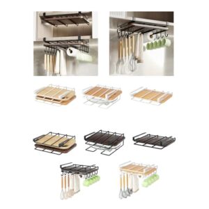 NTCLHFXU Space Saving Kitchen Storage Rack Convenient Hangings Rack Efficient Storage for Cutting Board and Mugs