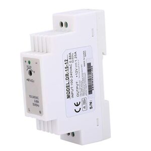 15w 12v 1.25a din rail power supply module, stable output for control cabinet, industrial control equipment, pwm modulation, compact design, industrial use,