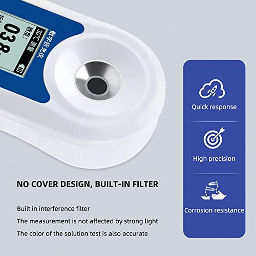 PODEC Digital Brix Refractometer, 0-55% Range High-Precision Fruit Meter with Automatic Temperature Compensation Function, ±0.2% Precision and IP65 Waterproof, for Sugar Solutions Food