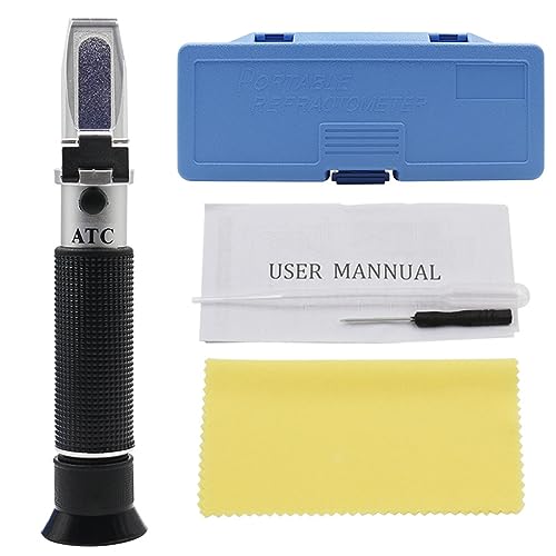 Handheld Salinity Refractometer For Aquarium 0 To Salinometer Portable SeaWater Concentration Tester Meter ATC