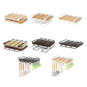 NTCLHFXU Space Saving Kitchen Storage Rack Convenient Hangings Rack Efficient Storage for Cutting Board and Mugs