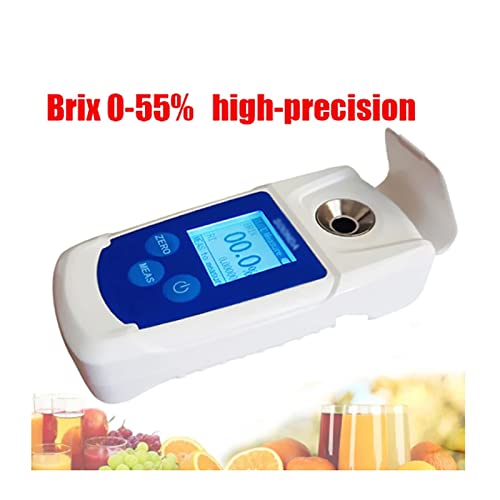 Pocket Refractometer, High Accuracy Portable Refractive Index Tester, 0-55% Measurement Range, 10-40℃ Temperature Compensation, 0.1% Resolution and 0.2% Brix Accuracy, for Measuring Sugar Content