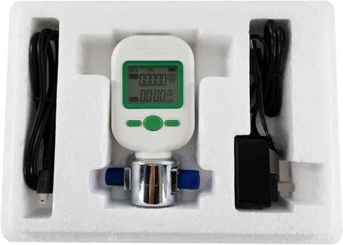 BHYIQI Gas Mass Flow Meter Digital Mass Air Flow Rate Tester with Range 0 to 20L/Min Accracy ±2.5+0.5FS% LCD Display