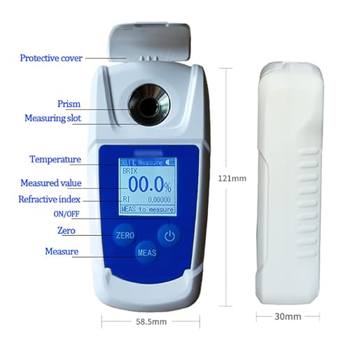 LHQYA 32% Sugar Refractometer Hydrometer, Pocket Refractometer, 10-40℃ Ambient Temperature/ 0.1% Brix Resolution/ ±0.2% Brix/±1 Accuracy, for Grapes Fruit Drinks Beverages Tipples