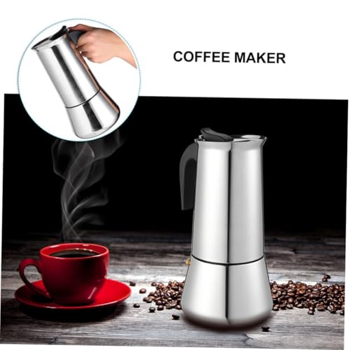 HOLIDYOYO 1pc Stainless Steel Pot Induction Pot Stove Top Teapots Tea Stovetop Italian Coffee Espresso Tamp Stovetop Tea Kettle Stovetop Pot Stovetop Coffee Pot Coffee Maker