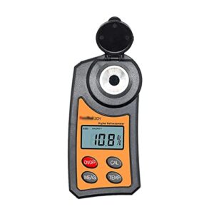 podec fruit refractometer, 0-55% range brix meter, sugar sweetness meter with atc 10~80°c, ±0.5brix/1°c accuracy, high-precision and portable, for food suger content measurement