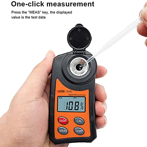 PODEC Fruit Refractometer, 0-55% Range Brix Meter, Sugar Sweetness Meter with ATC 10~80°C, ±0.5Brix/1°C Accuracy, High-Precision and Portable, for Food Suger Content Measurement