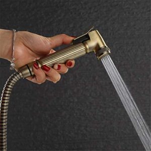 icVantA Bathroom Brass Antique Bronze Finished Bidet Faucet Toilet Bidet Shower Set Portable Bidet Spray 1.5M Hose Handheld Bidet Toilet，