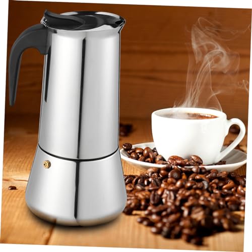 HOLIDYOYO 1pc Stainless Steel Pot Induction Pot Stove Top Teapots Tea Stovetop Italian Coffee Espresso Tamp Stovetop Tea Kettle Stovetop Pot Stovetop Coffee Pot Coffee Maker