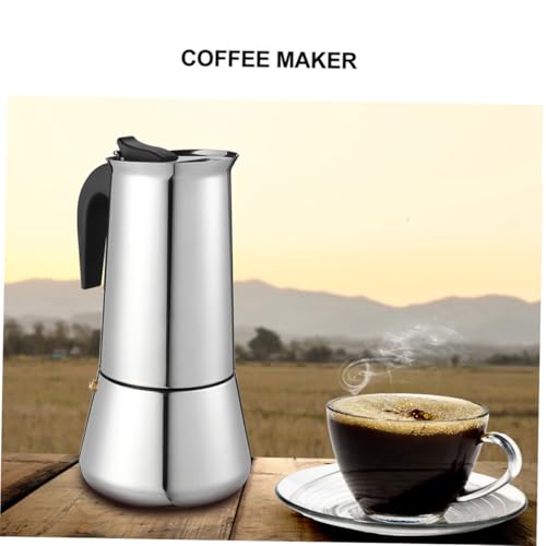 HOLIDYOYO 1pc Stainless Steel Pot Induction Pot Stove Top Teapots Tea Stovetop Italian Coffee Espresso Tamp Stovetop Tea Kettle Stovetop Pot Stovetop Coffee Pot Coffee Maker