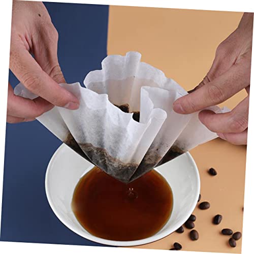 OKUMEYR 100 Sheets American Coffee Filter Paper Bowl Shaped Coffee Filter Tea Strainer Tea Filter Paper Effective Coffee Filtration Offee Brewing Filter Drip Coffee Filter Espresso White