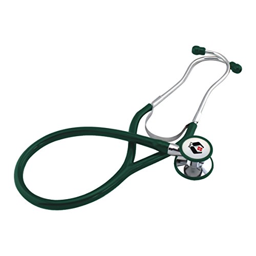 Cardio Sprague Stethoscope by Lane Instrument, 22" Two-In-One Tubing, Multiple Colors Available (Hunter Green)