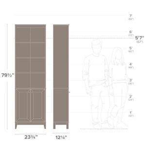 Prepac Yaletown Bookcase with Doors, White Storage Cabinet with Doors and Shelves, Accent Cabinet 23.75" W x 79.50" H x 12.25" D, WSBR-2310-1