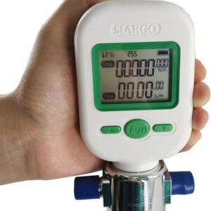 BHYIQI Gas Mass Flow Meter Digital Mass Air Flow Rate Tester with Range 0 to 20L/Min Accracy ±2.5+0.5FS% LCD Display