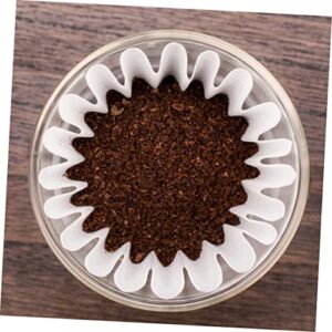 OKUMEYR 100 Sheets American Coffee Filter Paper Bowl Shaped Coffee Filter Tea Strainer Tea Filter Paper Effective Coffee Filtration Offee Brewing Filter Drip Coffee Filter Espresso White