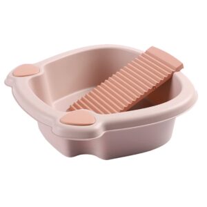 fondotin 1 set wash basin mano ropa kitchen board home hand wash clothes basin para tools mini washing basin for clothing lavadero lavar small dormitory laundry basin handwash pink pp