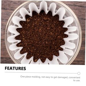 OKUMEYR 100 Sheets American Coffee Filter Paper Bowl Shaped Coffee Filter Tea Strainer Tea Filter Paper Effective Coffee Filtration Offee Brewing Filter Drip Coffee Filter Espresso White