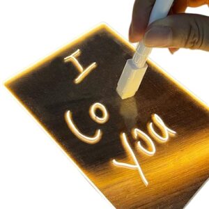 scribblelight with interactive touch sensor, rechargeable battery, and customizable design for creative notes and home decor