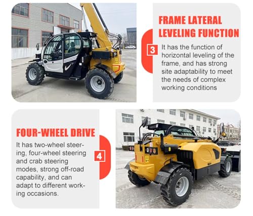 4Ton Telescopic Boom Forklift Loader 10T Telescope Forklift Advanced Telescopic Forklift with Smart Technology for Enhanced Performance and Fuel Efficiency