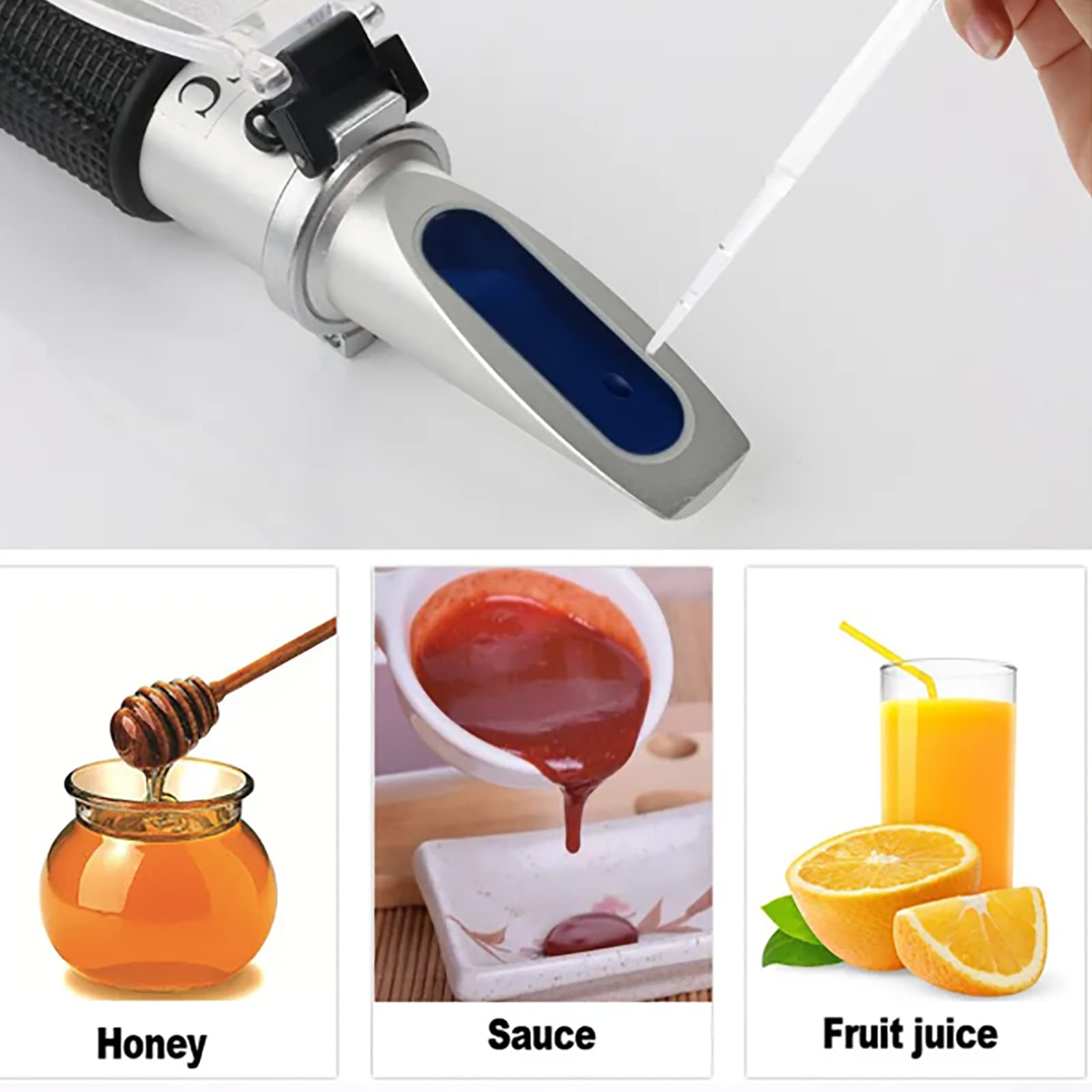 PODEC 3-in-1 Refractometer Honey, Honey Moisture Tester, 10-33% for Measuring Honey Moisture, 1. 5 Times The Clarity & Clear and Accurate Reading, for Honey, Bee Keeping Supplies