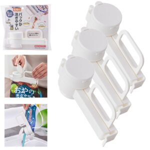 notstree food bag sealing clip with pour spout, bag clips for food storage, bag clips with pour spout, seal and pour bag clip, bag clips for food with spout for food liquid snacks (3 pcs)