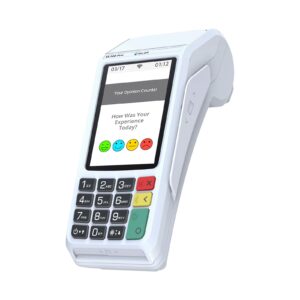 valor paytech vl100 pro pos countertop terminal | economically efficient solution with dual pricing, 3.5” touchscreen, pci pts 6.x certified, 128mb ram, wi-fi/4g/bluetooth connectivity.